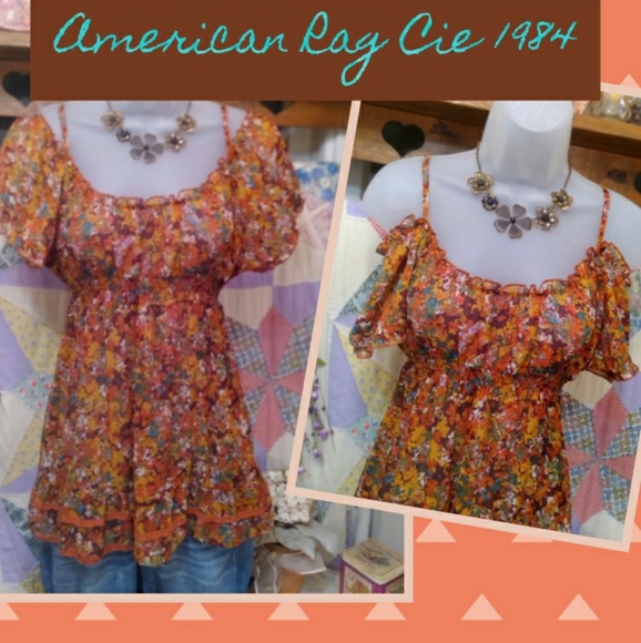 American Rag | Tops | American Rag Cie Babydoll Peasant Top | Poshmark